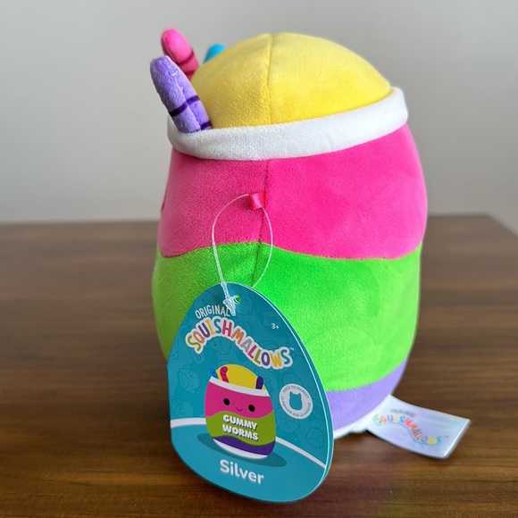 Squishmallows | Toys | Silver The Gummy Worms Squishmallow 75 Junk Food Edition Squishmallow Ftm ...